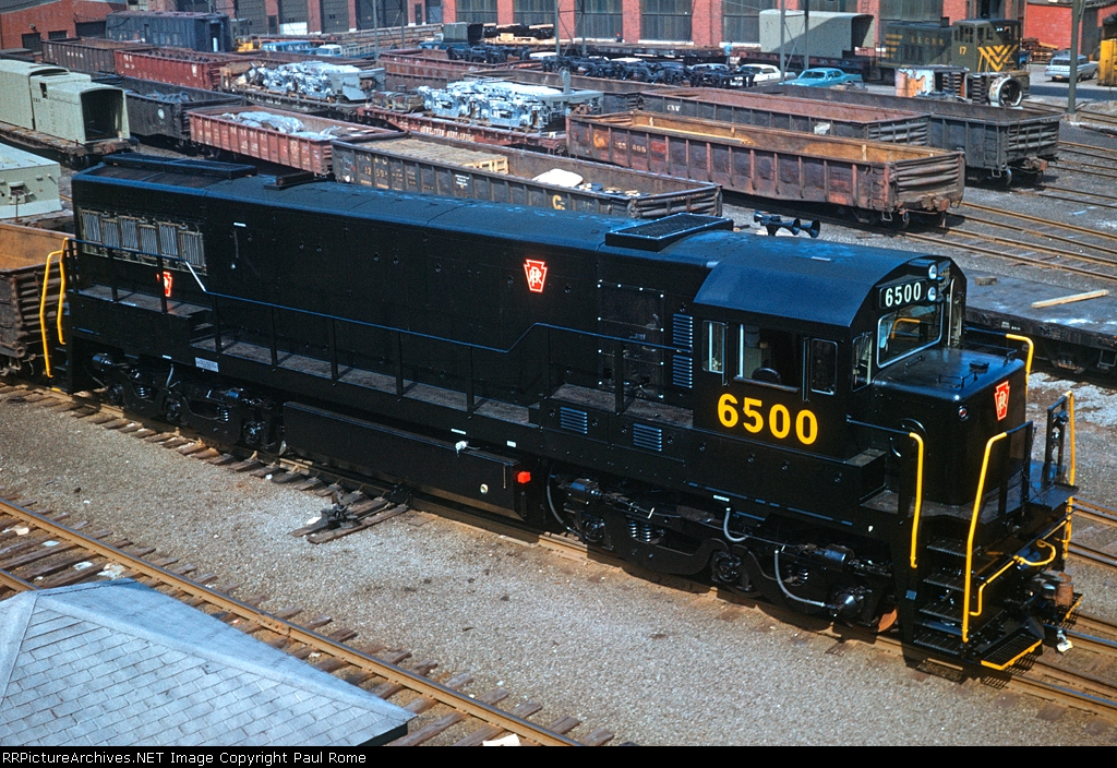 PRR 6500, GE U25C, NEW at the GE plant
